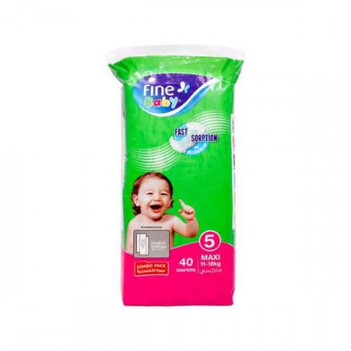 Fine Baby Diaper Size 5 Maxi Jumbo Pack 40'S