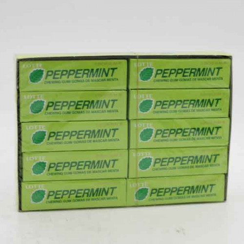 Lotte Peppermint Chewing Gum 20 Sachet x 12.5g