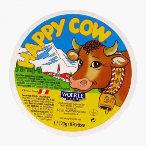Happy Cow Round Portion Cheese 120g